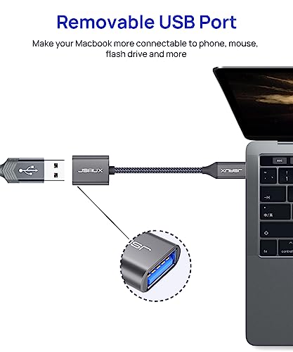 USB C to USB Adapter [2 Pack], JSAUX USB Type C Male to USB 3.0 Female OTG Cable Thunderbolt3 to USB Adapter Compatible with MacBook Pro/Air 2019 2018 2017, Samsung Galaxy S20 S20+ Ultra Note 10 S9 S8