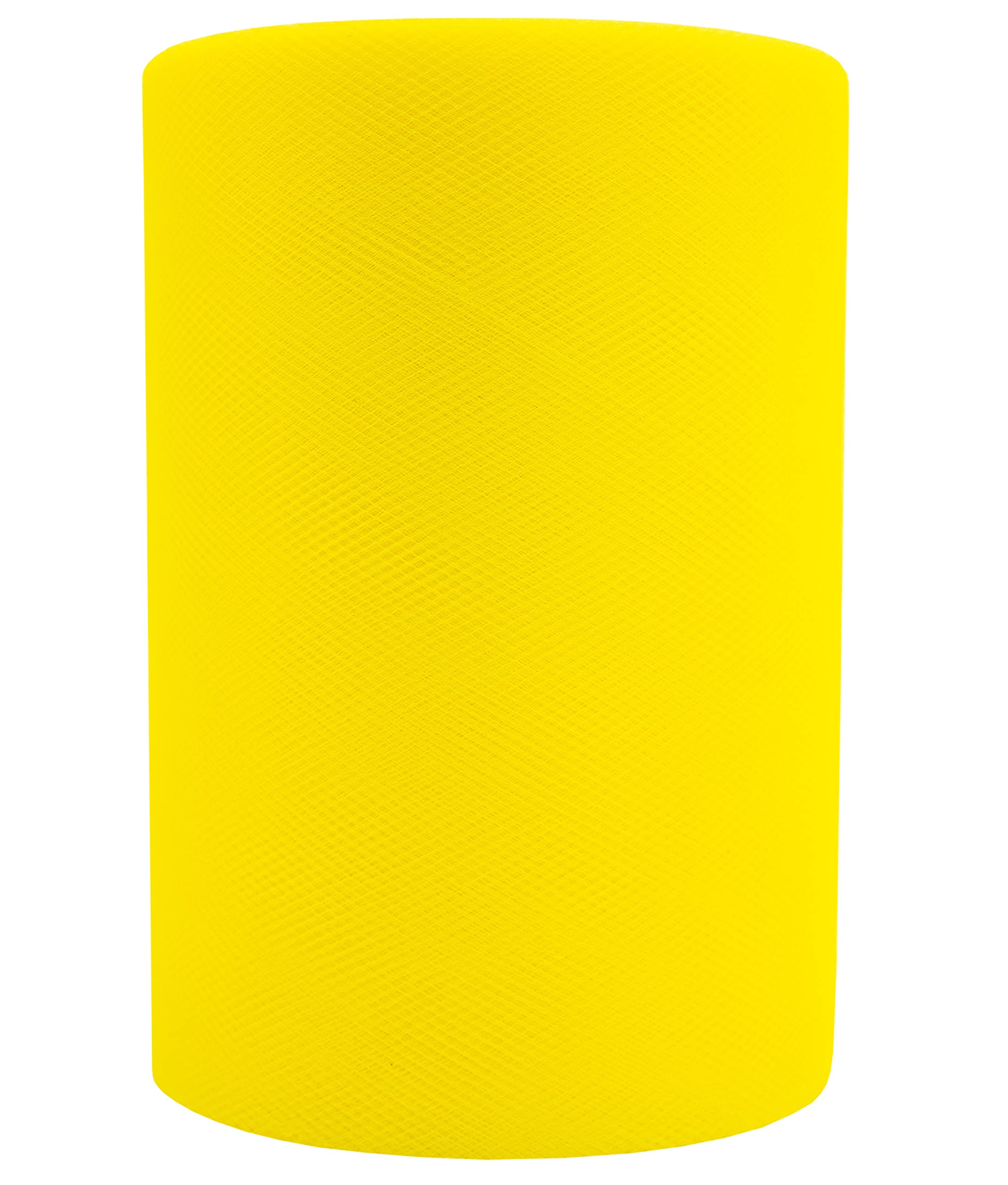 Tulle Fabric Roll | 6β by 100 Yards | Polyester Spool for Crafts Decorations Tutu Weddings Costumes Skirts Parties Gift Bow and More β by Craft Forge (Yellow)