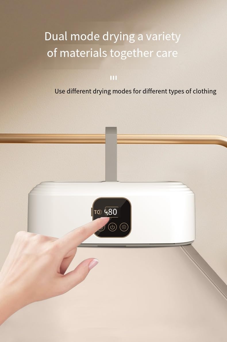 Portable Clothes Dryer Portable Dryer for Apartments, Dorm, RV, Compact Foldable Electric Drying Machine with Dry Bag Delicate Garments, Mini Laundry Dryer Remote Control, Foldable Electric Drying