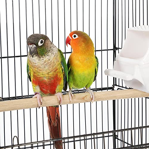 Yaheetech Open Play Top Medium Size Quaker Parrot Bird Cage Cockatiel Indian Ring Neck Sun Parakeet Green Cheek Conures Lovebirds Budgies Canary Finch Parrotlet Portable Bird Cage,Black