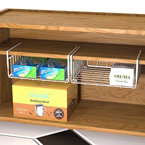 Simple Houseware Under Shelf Basket, White