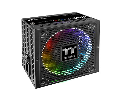 Thermaltake Toughpower iRGB Plus 850W 80+ Platinum Digital RGB LED Smart Zero Fan SLI/Crossfire Ready ATX12V v2.4 / SSI EPS v2.92 Power Supply 10 YR Warranty PS-TPI-0850F2FDPU-1