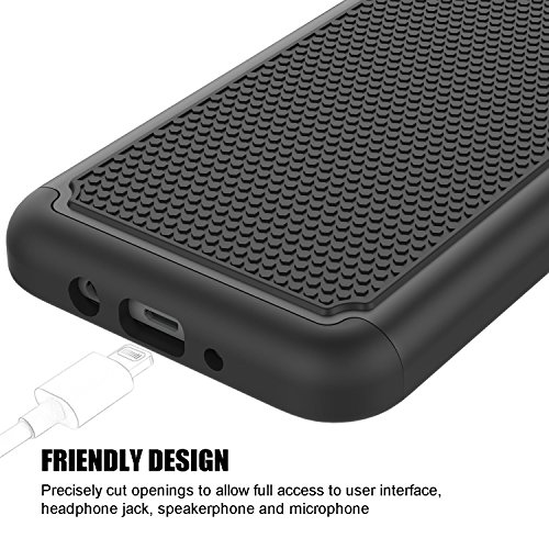 SYONER Shockproof Phone Case Cover for Samsung Galaxy J7 V 2017 (1st Gen)/ Galaxy J7 2017 / Galaxy J7 Prime/Galaxy J7 Perx/Galaxy J7 Sky Pro/Galaxy Halo[Black]