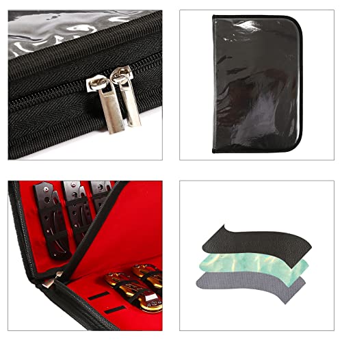 QEES Knife Case,Knife Display Case,Knife Storage,40 Slots Folding Knife Holder Organizer,Butterfly Pocket Knife Carrier,Knives Collection Protector For Men Survival Tactical Outdoor EDC Mini Knife