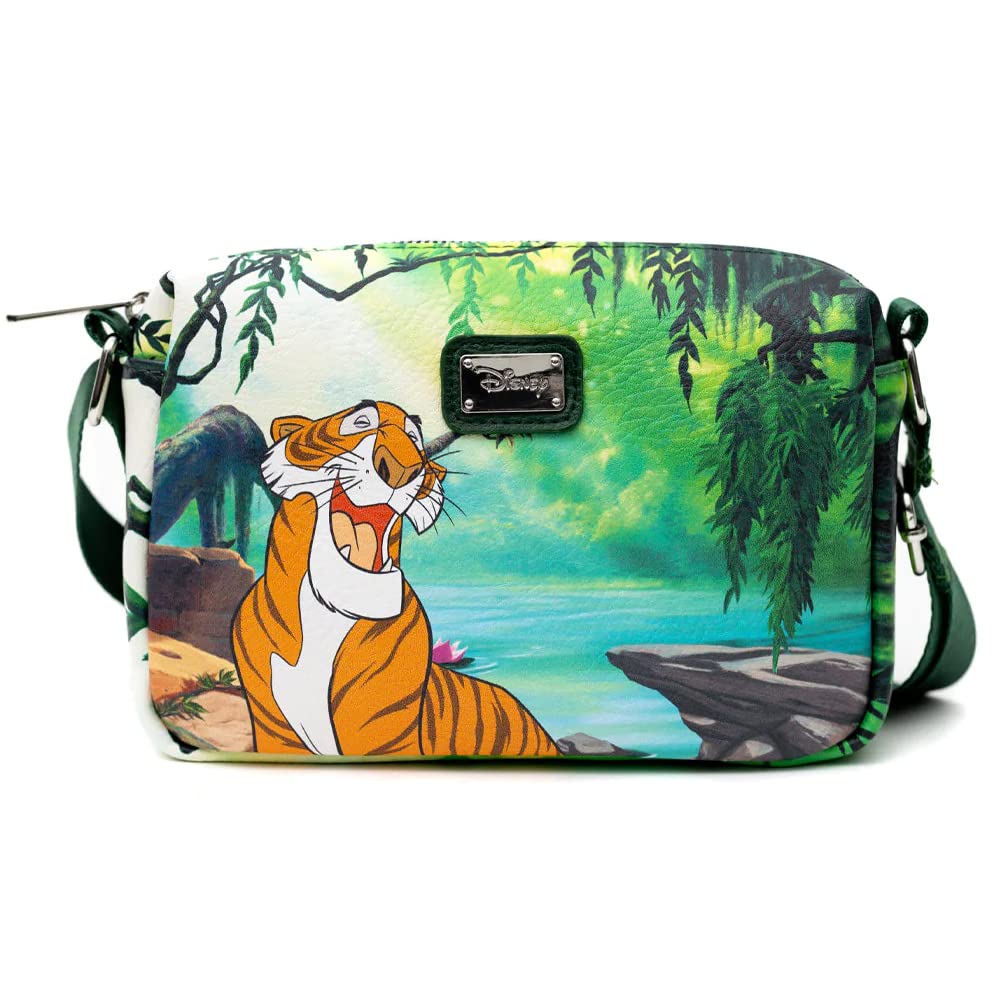 Disney Bag, Cross Body, Rectangle, The Jungle Book Shere Khan with Mowgli Baloo Bagheera Pose, Vegan Leather