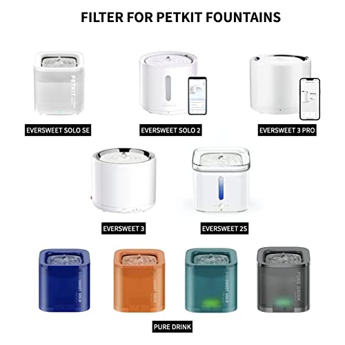 PETKIT Filter Units 2.0 for EVERSWEET 2/2S, EVERSWEET 3 and CYBERTIAL PUREDRINK Water Fountain, Replacement Filters (5 Pcs)