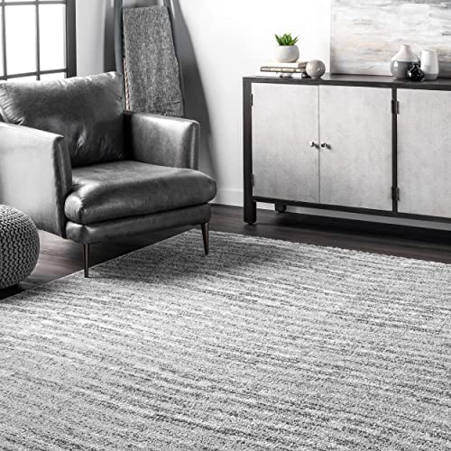 nuLOOM Sherill Abstract Transitional Area Rug, 6' 7" x 9', Grey