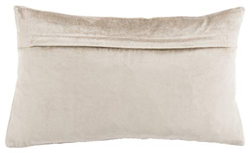 Safavieh Deston Darling Throw Pillow, 12"x22", Beige/Gold