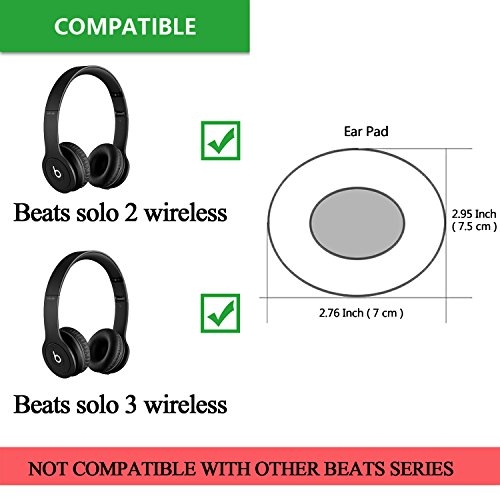 Solo 2.0/3.0 Replacement Earpads, JARMOR Memory Foam Ear Cushion Cover for Beats Solo 2.0/3.0 Wireless On Ear Headphones ONLY (Rose Gold)