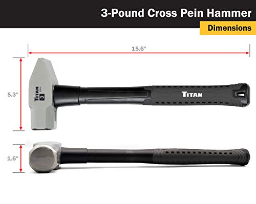 Titan 63004 3lb (48oz) Cross Peen Hammer