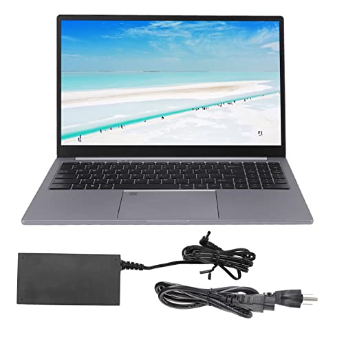 Gaeirt Computer Laptop, DDR4 2666MHz 4GB and 128GB 4800mAh Battery 15.5in Laptop Space Gray 15.5in HD IPS Screen for Work(#2)