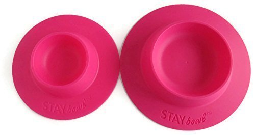 STAYbowl Tip-Proof Bowl for Guinea Pigs and Other Small Pets - Fuchsia (Pink) - Large 3/4 Cup Size New