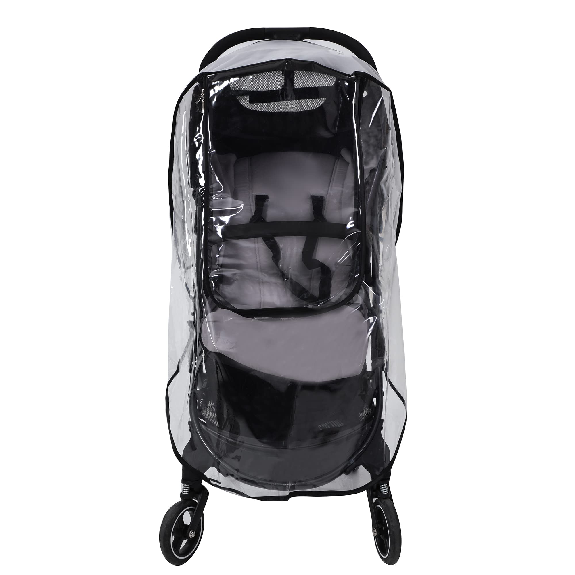Universal Stroller Rain Cover, Outdoor Baby Travel Stroller Accessory Weather Shield, Umbrella Stroller Cover Clear Rain Cover for Rain, Snow and Wind Weather