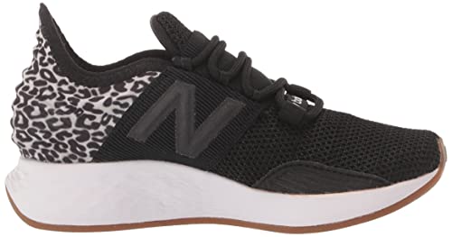 New Balance Kid's Fresh Foam Roav V1 Bungee Running Shoe, Black/White, 9 Toddler