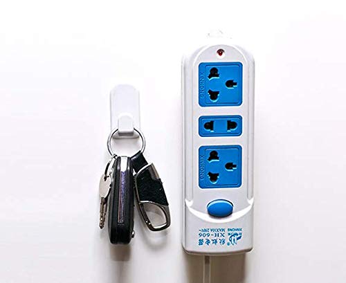 WOIWO 4 Set Remote Control Wall Self Adhesive Hook, Multiuse TV Remote Control Air Conditioning Cordless Phone Sticky Wall Mount Key Hanger Organizer Holder