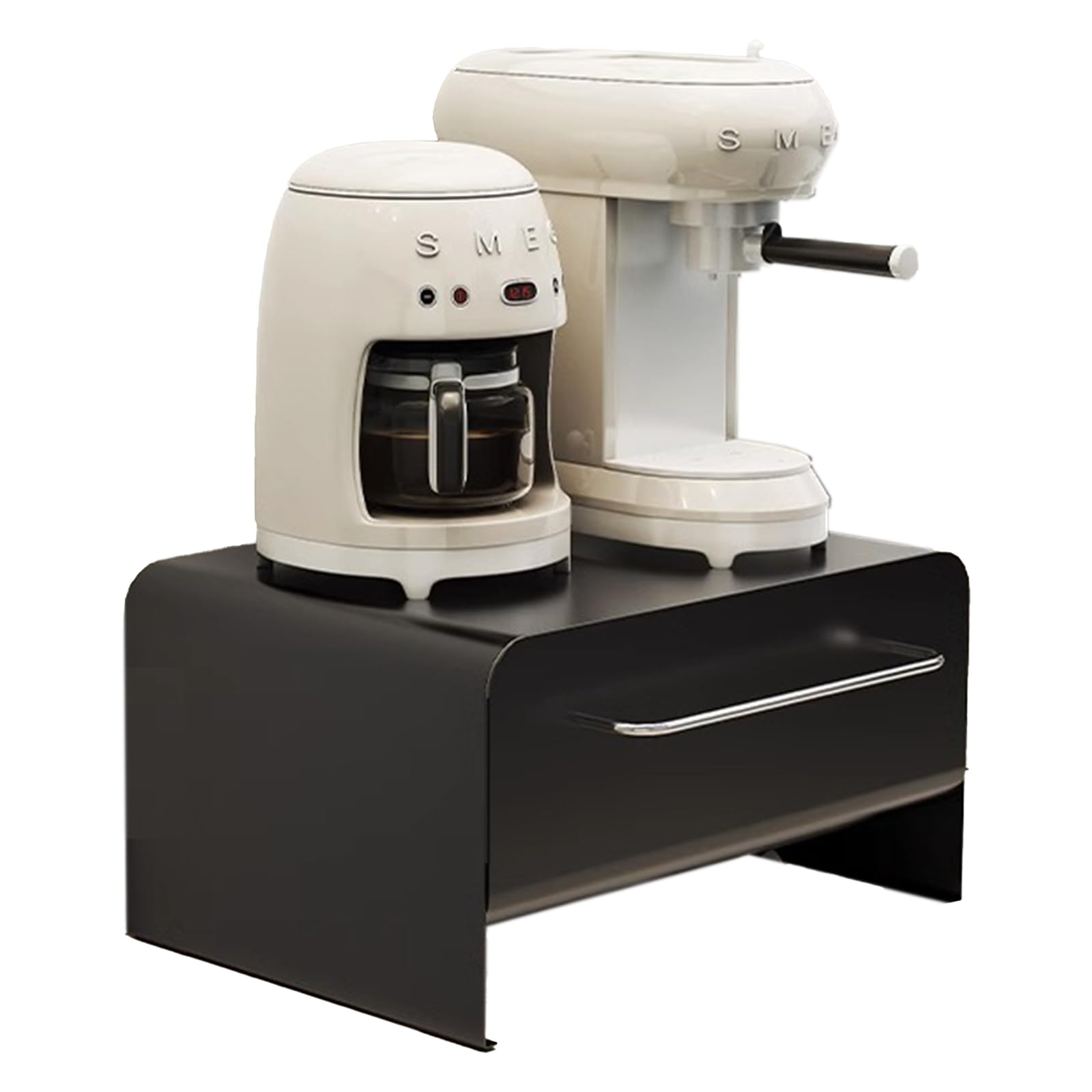 K Cup Holder, Coffee Pod Storage Organizer Drawer for Counter for for Kitchen Office Break Rooms Coffee Bar (White, Handle Storage Rack)