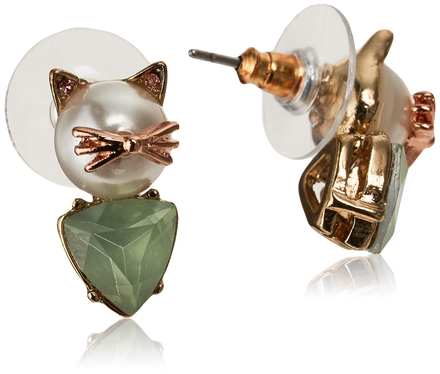 Betsey Johnson Cat Stud Earrings