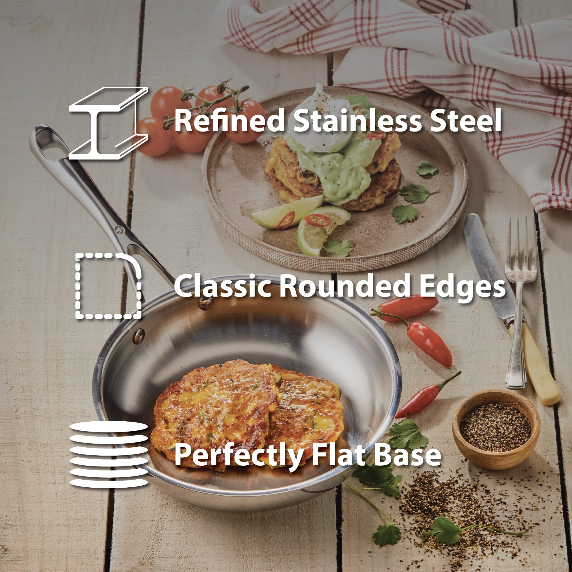 Swiss Diamond Stainless Steel 5.3 Quart Dutch Oven with Lid β Professional Cooking, Soup, & Stock Pot Evenly Distributes Heat β Oven- & Dishwasher-Safe, Mirror Finish