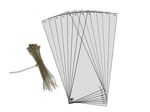 Pet Cage Liner 14" x 4.5" with Holes Zip Ties Urine Guard Pack of 8 Flexible Clear Sheet Rabbit Guinea Pig Side Lining Habitat Siding No Mess Protection Cage Edge Liners By Marketing Holders