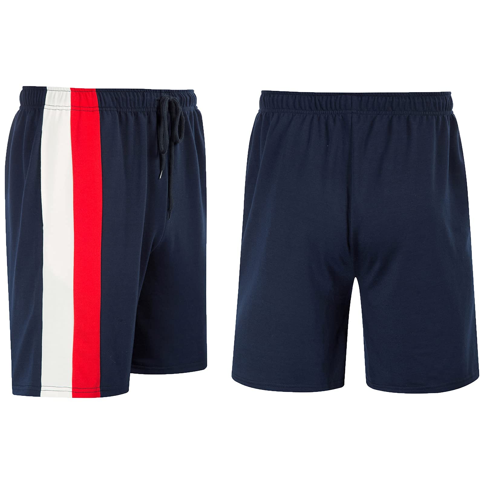 PJ PAUL JONES Mens Two Piece Outfits Sets Summer Vacation Polo Shirt and Short Sets 2 Piece Outfits for Beach Navy Blue L