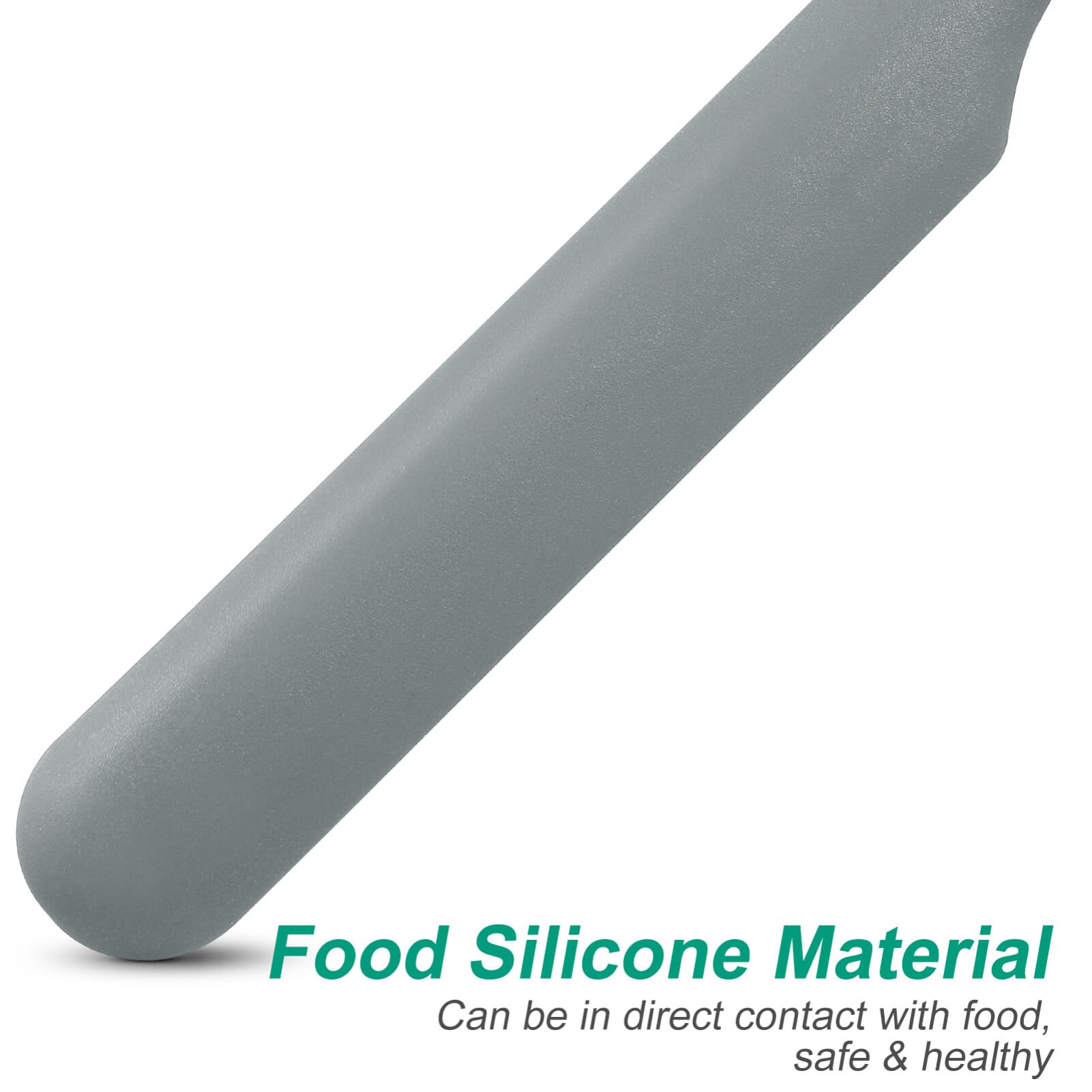Kichvoe Baking Spatula Sourdough Starter Silicone Spatula Jar Spatulas Cake Cream Butter Spatulas Mixing Scraper Mixing Spoon Non-stick Flexible Baking Cooking Tool Grey
