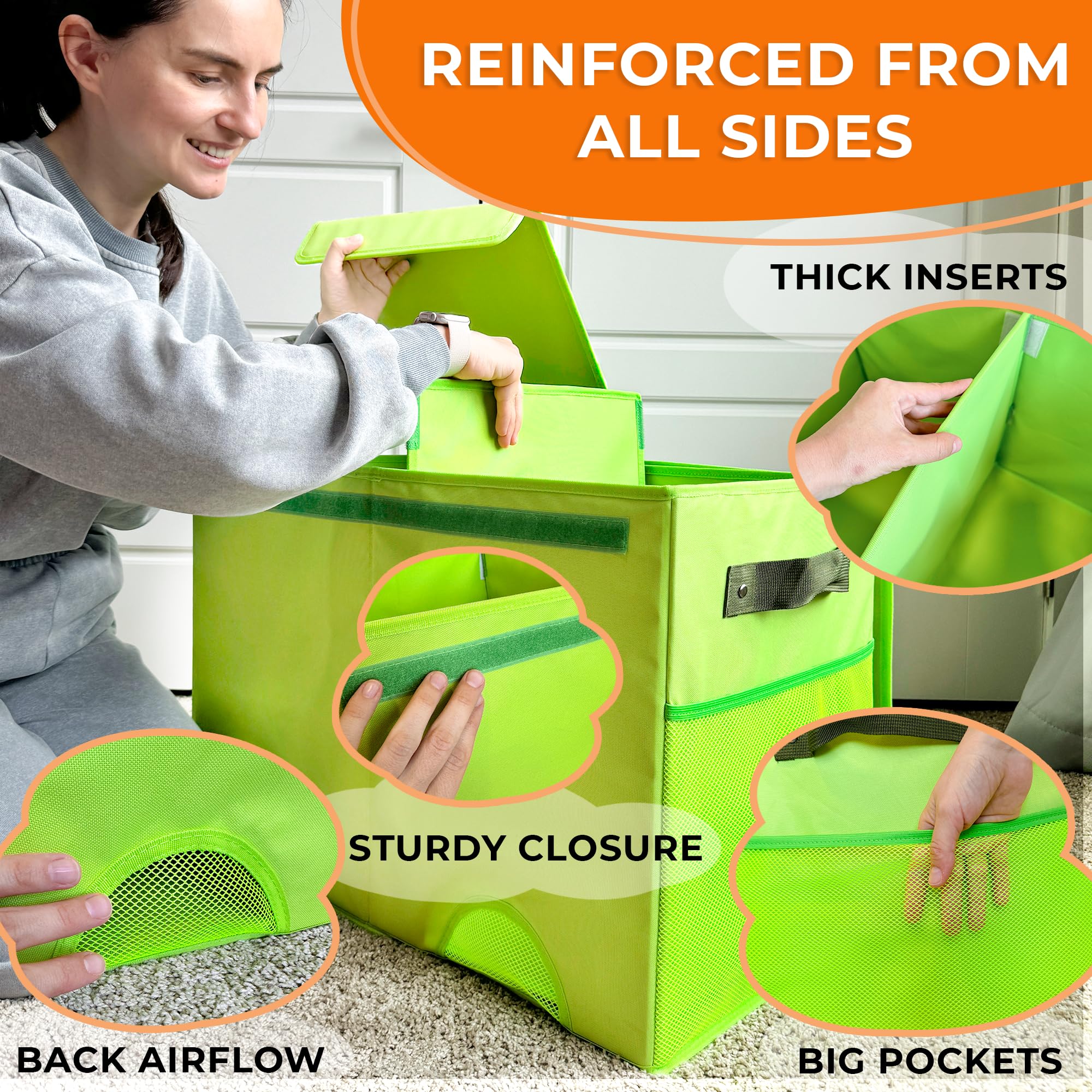 QUOKKA Toy Storage Box Unicorn, Toy Storage Box Turtle & Toy Storage Box Dino Playroom Organizers