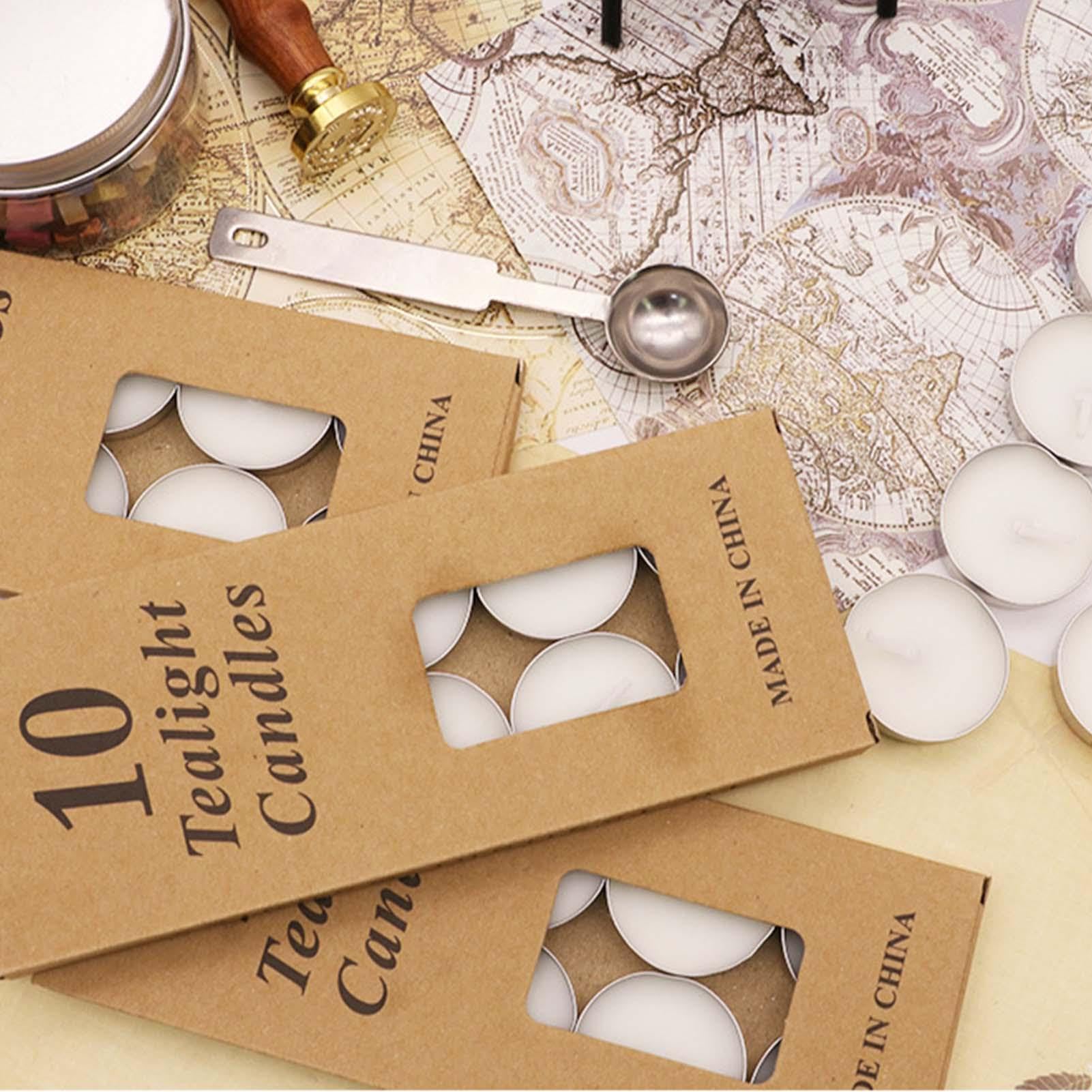 Minii Tealight Candles - 10-Pack Unscented White Votive Candles, Dripless Minii Candles | Portable Flameless Tealight Candles, Long-Lasting Smokeless Tea Lights for Weddings, Christmas, Home Décor