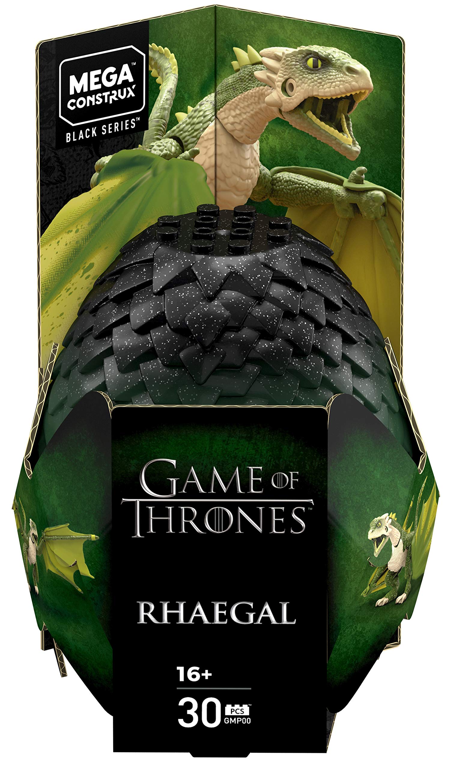 Mega Construx Game of Thrones Rhaegal Construction Set with character figures, Building Toys for Collectors (30 Pieces)