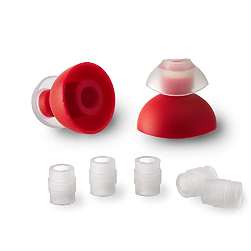 SpinFit CP240 Double Flange - M - Patented Silicone Eartips for Replacement (1 Pair, Insert Included)(for Nozzle Diameter from 4.5-5m, w/Insert from 3-3.5mm)