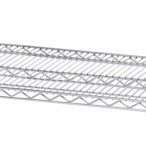 Seville Classics UltraDurable Heavy Duty NSF Solid Steel Wire Rack Storage Unit, Organizer for Garage, Warehouse, Office, Restaurant, Classroom, Kitchen, Steel, 4-Tier Shelving, 60" W x 24" D