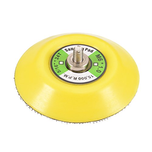 uxcell 3" Hook and Loop Backing Pad Sanding Polishing Backer Plate with M6 x 1.0 Thread for Random Orbit Sander Polisher Buffer