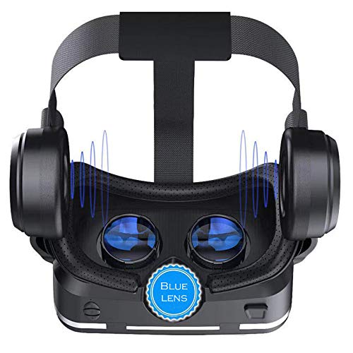 VR SHINECON Virtual Reality VR Headset 3D Glasses Headset Helmets VR Goggles for TV, Movies & Video Games Compatible iOS, Android &Support 4.7-6.53 inch with Remote Control