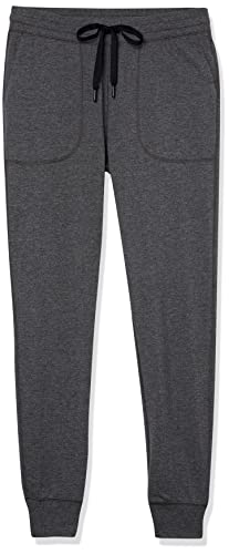 Amazon Essentials Women's Studio Terry Relaxed-Fit Jogger Pant, Charcoal Heather, Medium