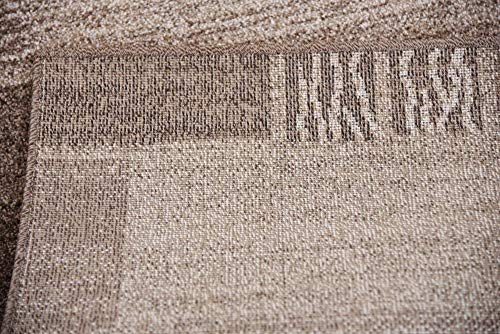 Unique Loom Del Mar Collection Area Rug - Sarah (2' 7" x 10' Runner, Dark Beige/ Brown)