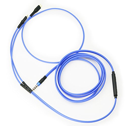 NewFantasia Replacement Cable Compatible with Sennheiser HD25 / HD25-1 / HD25-1 / II HD25-13 / HD25-C Headphone, Remote Volume Control Mic Compatible with Samsung Galaxy Android