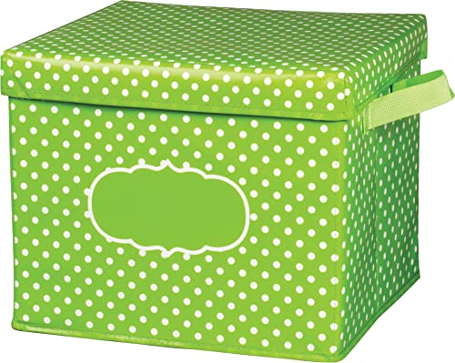 Teacher Created Resources Lime Polka Dots Storage Box (TCR20820)