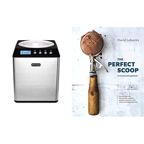 Whynter ICM-201SB Upright Automatic Ice Cream Maker 2 Quart Capacity Built-in Compressor, 2.1 & The Perfect Scoop, Revised and Updated: 200 Recipes for Ice Creams, Sorbets, Gelatos, Granitas