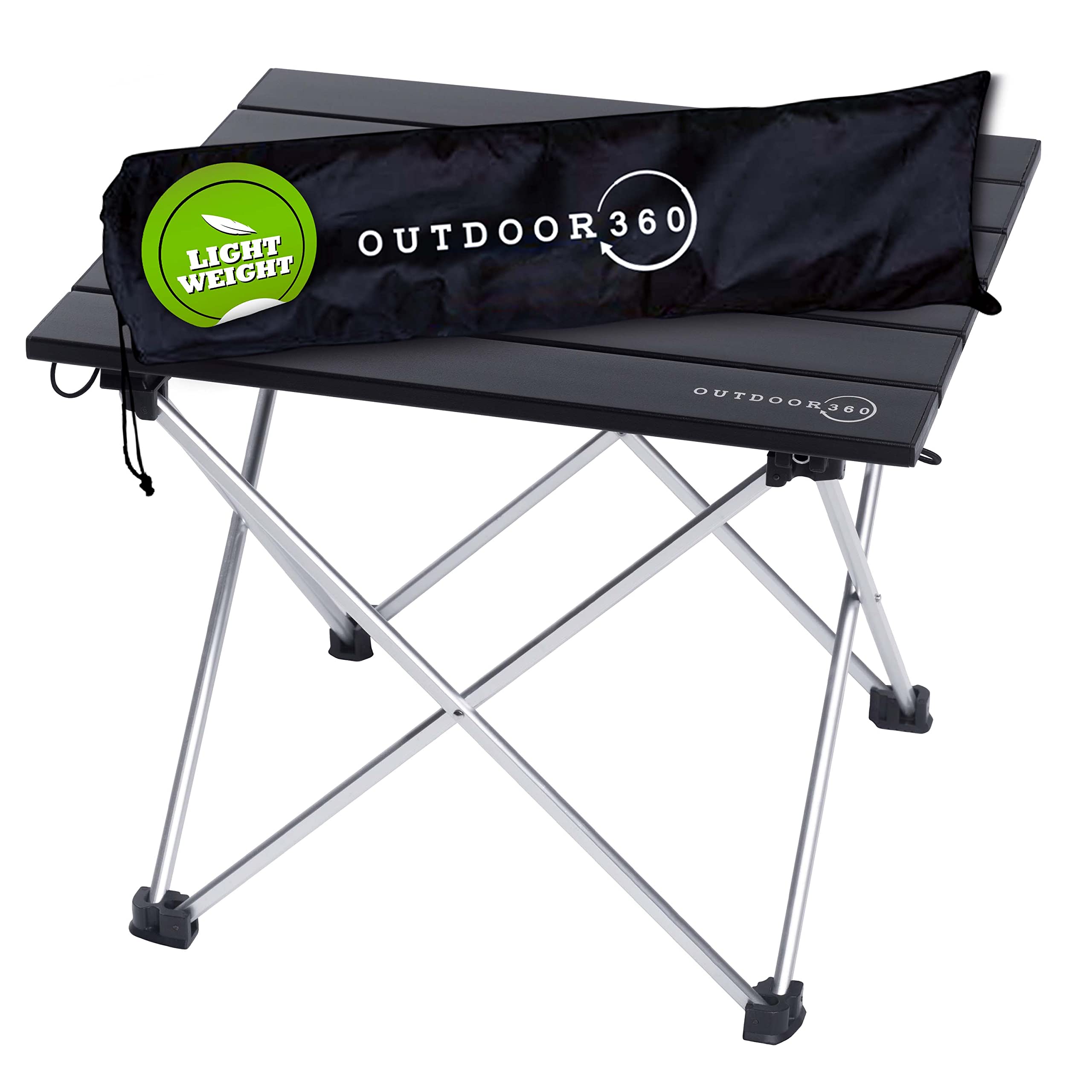 Outdoor 360 Small Camping Side Table 15x13x12ā - Backpacking Table Lightweight - Folds up for Storage & Travel - Mini Nightstand - Foldable, Compact, Portable Camp Table