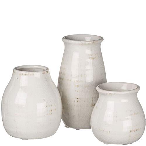 Sullivans Bud Vases, Farmhouse Decor, Mantle & Shelf Decor, Home Decorations for Living Room, Bathroom, Kitchen & Office, Coffee Table Decor, Petite Boho Vases, Rustic Decor For Your Home (CM2583)