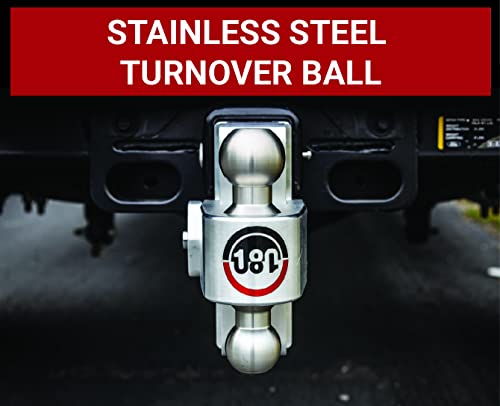 Weigh Safe Adjustable Trailer Hitch Ball Mount - 6" Adjustable Drop Hitch for 2" Receiver - Premium Heavy Duty Aluminum Trailer Tow Hitch w/ Stainless Steel Tow Balls (2" & 2 5/16") - 12,500 lbs GTW
