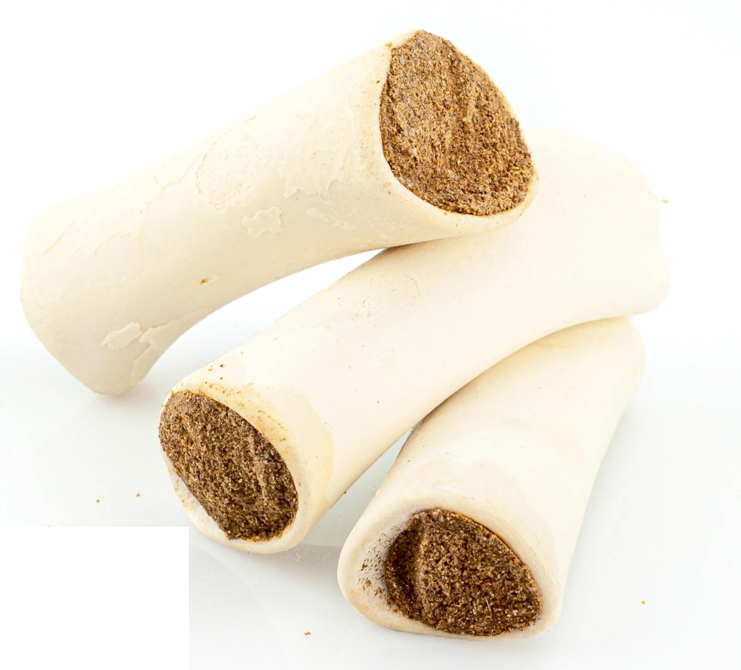MPP Stuffed Peanut Butter 6 Inch Shin Dog Bones Refillable Nutritious Dental Chew (10 Bones)