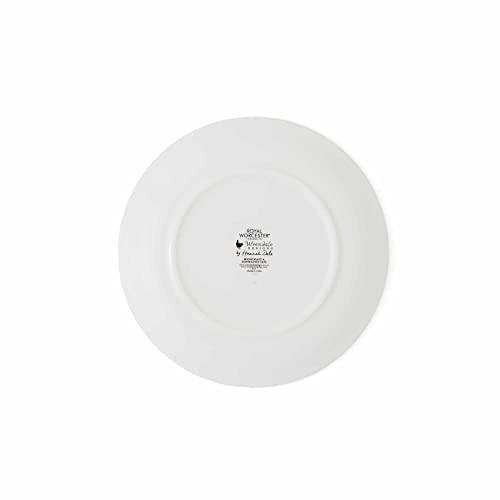 Portmeirion Royal Worcester Wrendale Designs Coupe Plate | 8 Inch | A Waddle And A Quack Duck Motif | Small Plate for Salad, Appetizers, or Dessert | Made of Fine Bone China | Dishwasher Safe