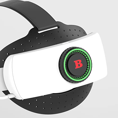 BUSQUEDA Pro Head Strap with Battery Pack for Quest 2,Magnetic Connection 6000mAh Replaceable VR Power, Replacement Elite Strap Accessories for Extend Play time in VR
