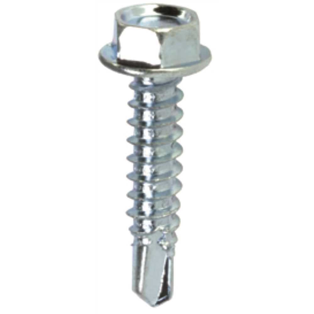 Teks 21316 Screw, 8 Thread, 1 in L, Coarse Thread, Hex Drive, Self-Drilling, Self-Tapping Point, Steel, Zinc, 170 PK - pack of 170