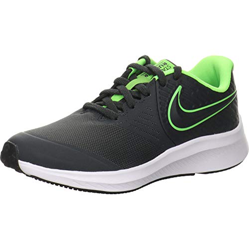 Nike Unisex-Child Star Runner 2 (GS) Sneaker, Anthracite/Electric Green-White, 5.5Y Youth US Big Kid