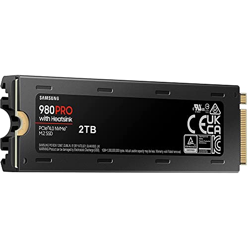 SAMSUNG MZ-V8P2T0CW 980 PRO with Heatsink PCIe 4.0 NVMe SSD 2TB for PC/PS5 Bundle with 1 YR CPS Enhanced Protection Pack
