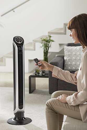 Rowenta VU6670 Fresh 180 Degree Tower Fan, Silent, Tall, with Remote Control