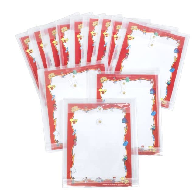 Student Take-Home Envelopes - 12 Plastic envelopes.