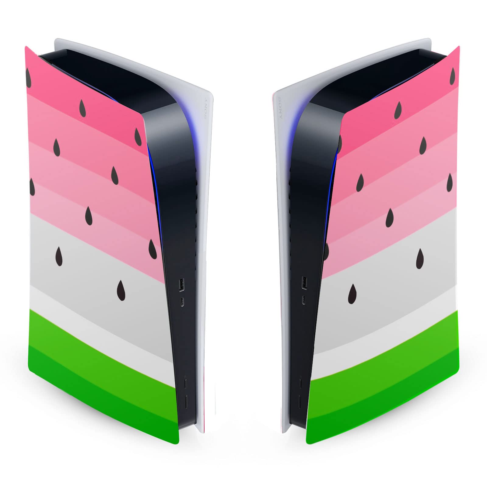 Head Case Designs Officially Licensed Haroulita Watermelon Art Mix Vinyl Faceplate Sticker Gaming Skin Case Cover Compatible with Sony Playstation 5 PS5 Digital Edition Console