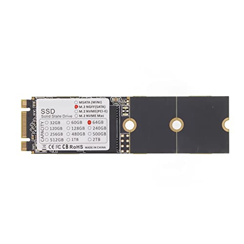CHICIRIS SSD Hard Drive, Portable Anti Drop Anti Shock Universal SSD for PC and Laptop Tablet 64GB